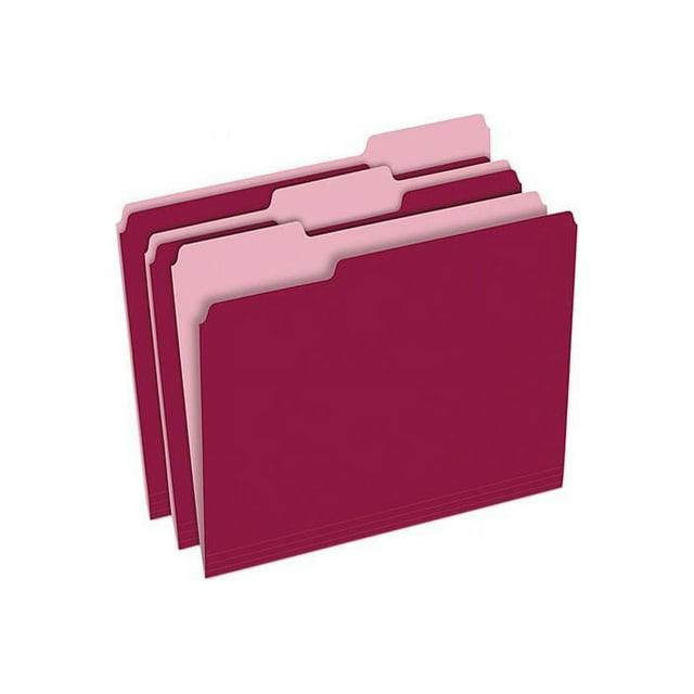 Pendaflex 1521/3BUR Two-Tone Office Supplies, Bulk File Folder, 1/3 Cut ...