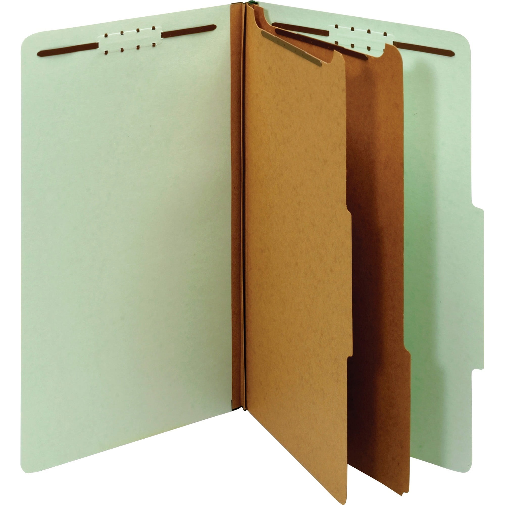 Pendaflex 2-divider Recycled Classification Folders, Light Green, 10 ...