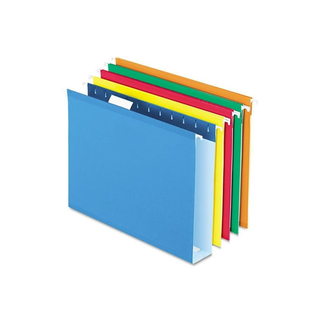 "Pendaflex 2"" Reinforced Hanging File Folders, Assorted Colors, Letter ...