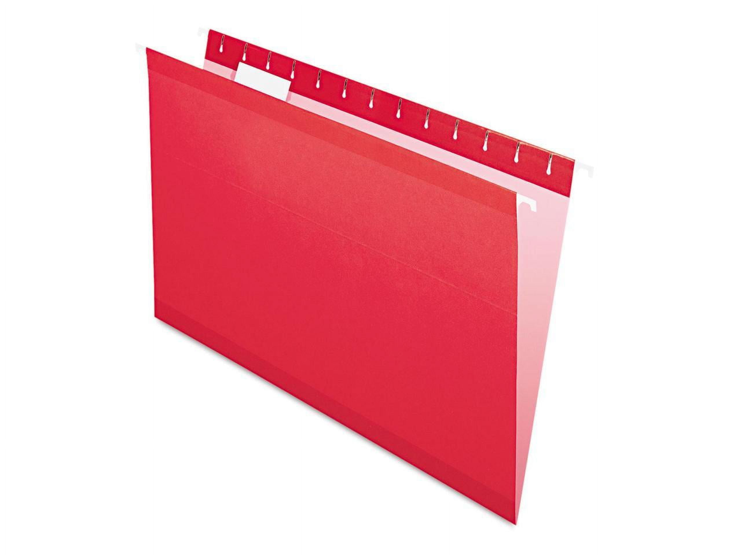 Pendaflex 415315RED Reinforced Hanging File Folders- Kraft- Legal- Red ...