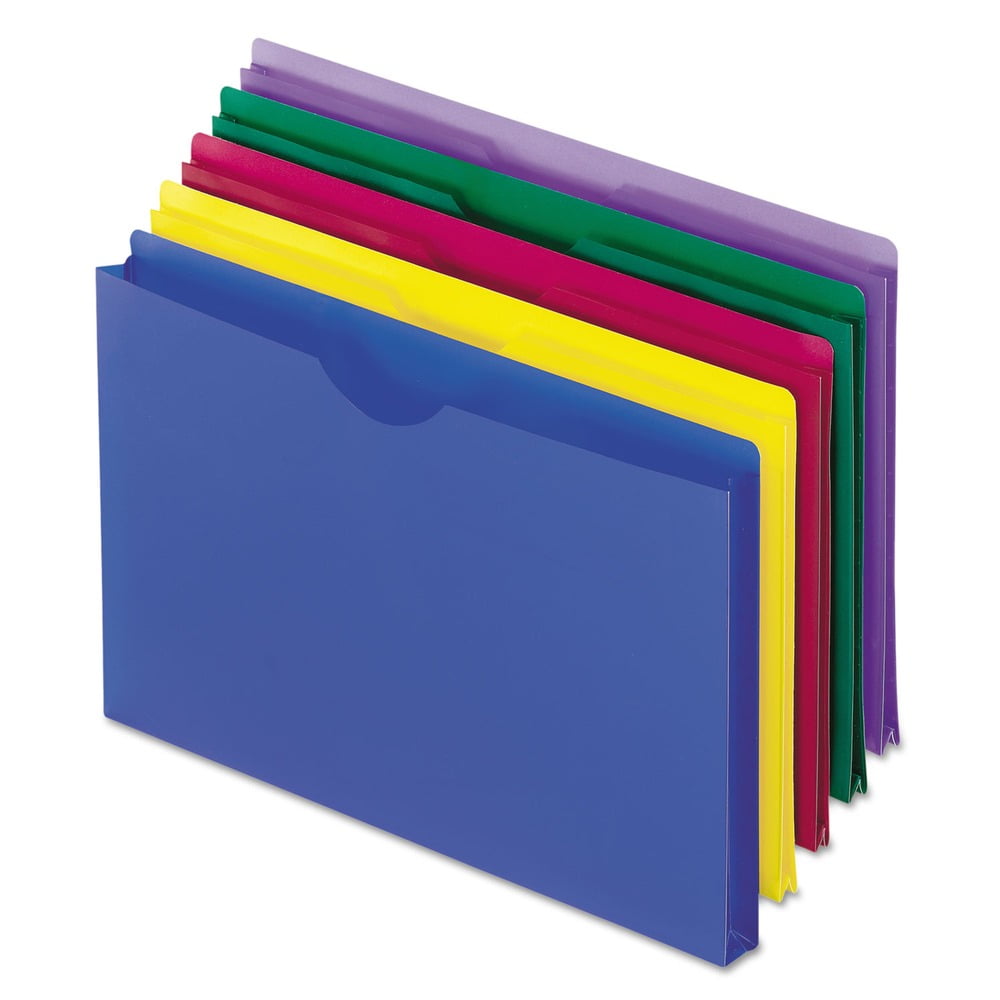 Pendaflex 50993 Legal Size Poly File Jackets, Assorted Colors, 5/Pack ...