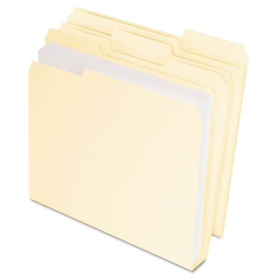Pendaflex 54459 DoubleStuff File Folders, 1/3 Cut, Letter, Manila, 50 ...