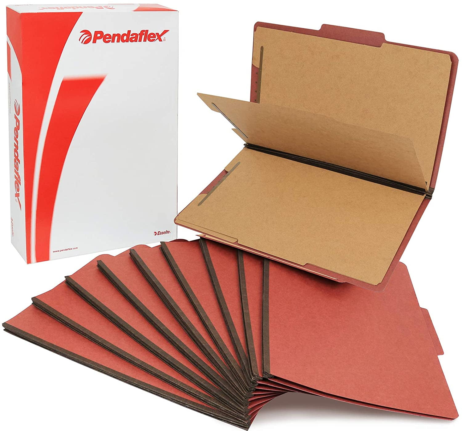 Pendaflex Classification File Folders 3 Dividers 2" Embedded Fasteners ...