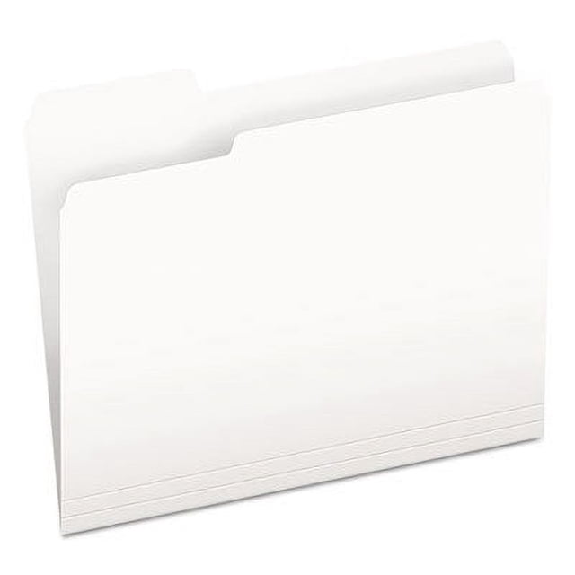 Pendaflex Colored File Folders 1/3 Cut Top Tab Letter White 100/Box ...