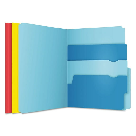 Pendaflex Divide-It-Up 3-Section File Folders, Letter Size, Assorted ...