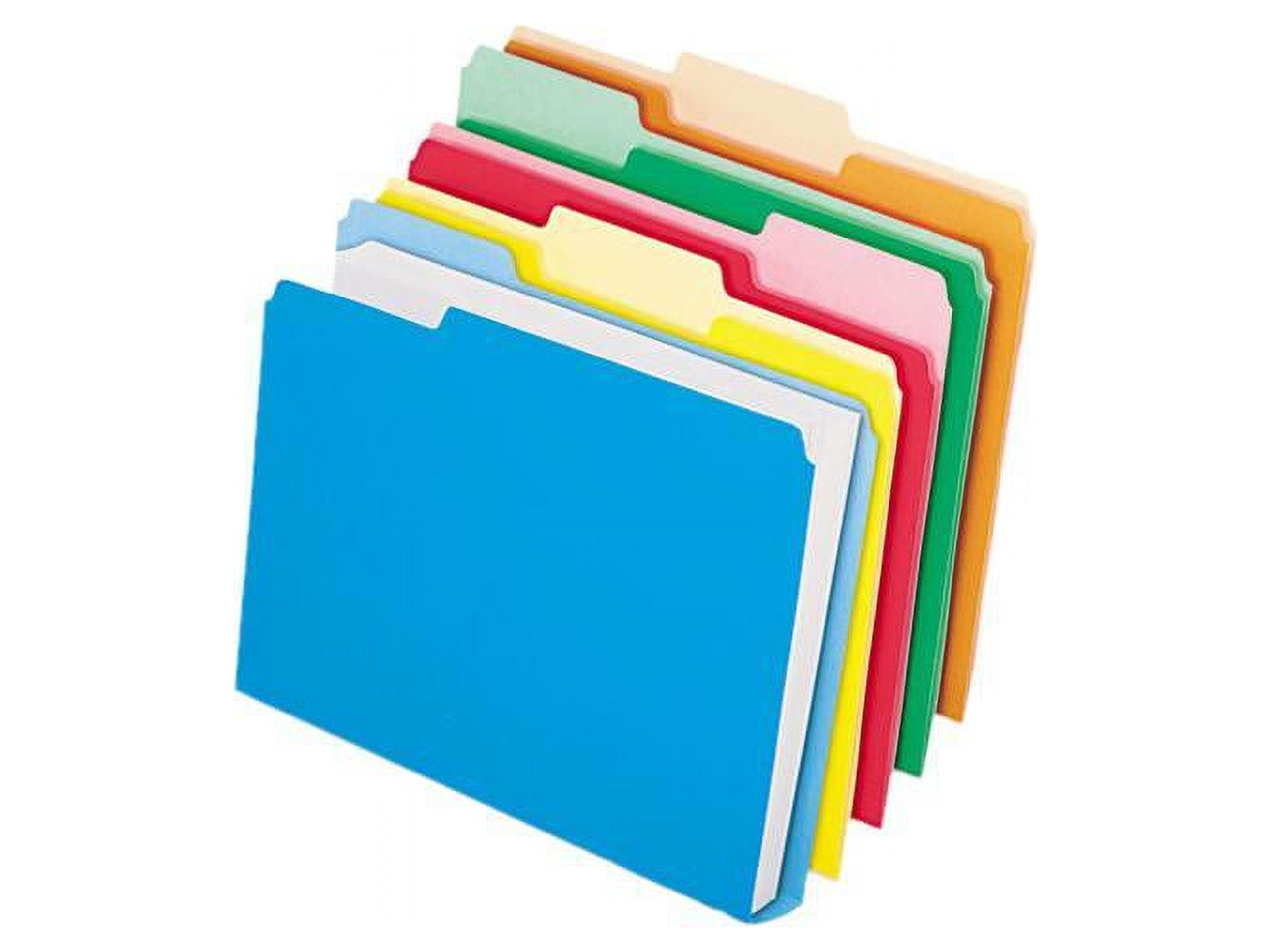 Pendaflex ESS-54460 DoubleStuff File Folders, 1/3 Cut, Letter, Assorted ...