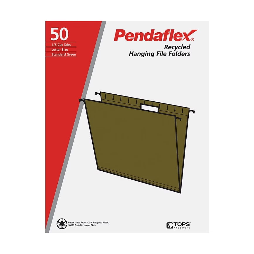 Pendaflex Essentials Hanging File Folder Box, Green - Walmart.com