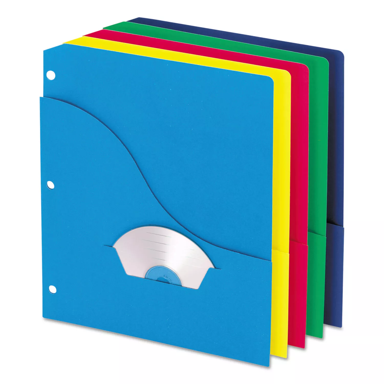 Pendaflex Essentials Wave Slash Pocket Project Folders 3 Holes Letter ...