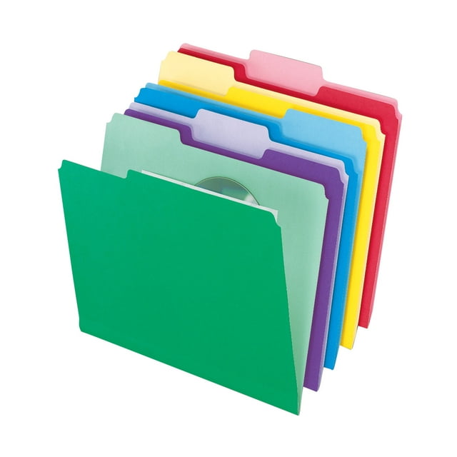 Pendaflex File Folders with InfoPocket, 1/3 Cut Top Tab, Letter ...