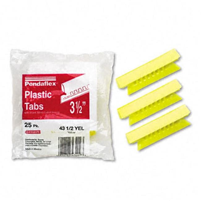 Pendaflex Hanging File Folder Tabs - Yellow Tab/White Insert - 25/Pack ...