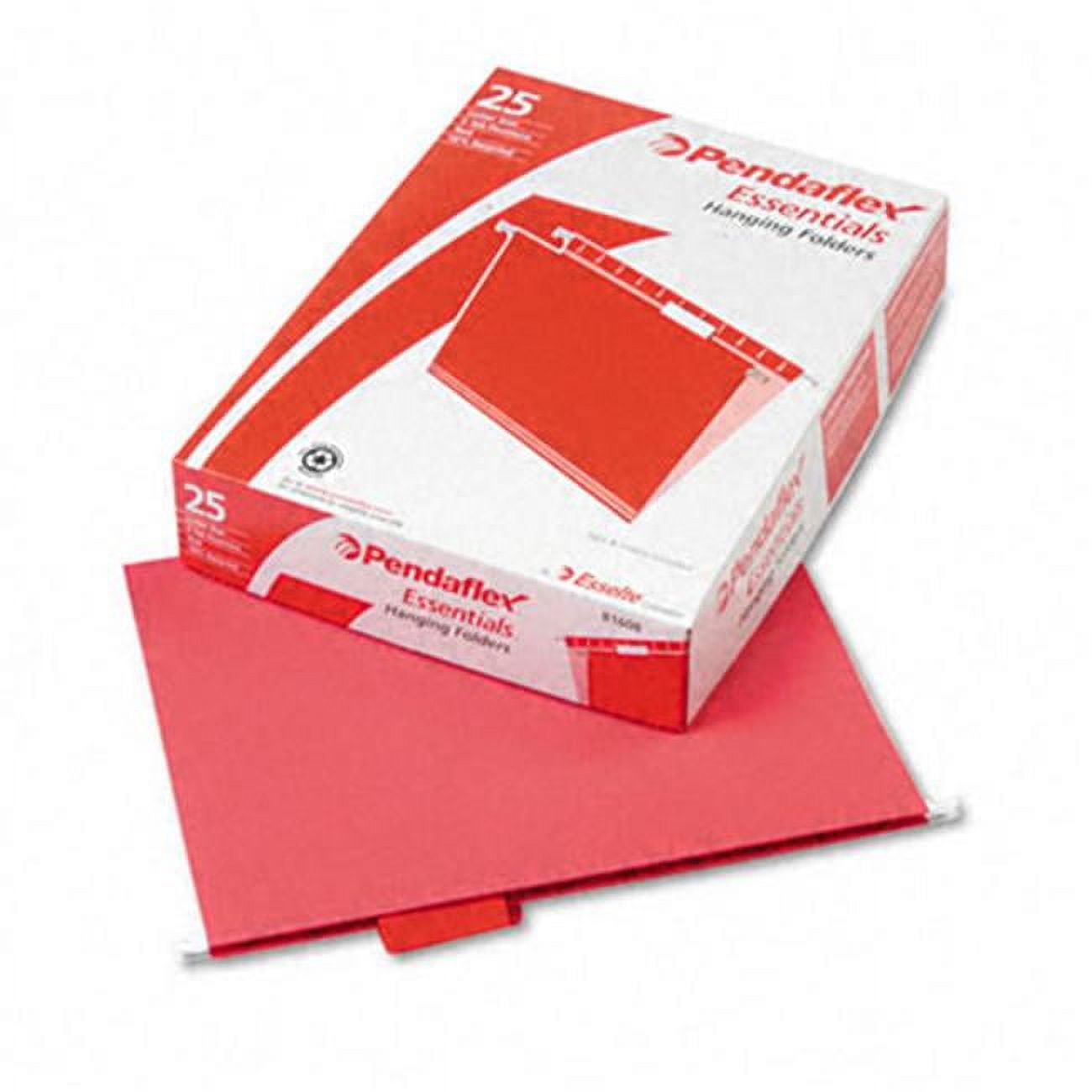Pendaflex Hanging File Folders- 1/5 Tab- Letter- Red- 25/Box - Walmart.com