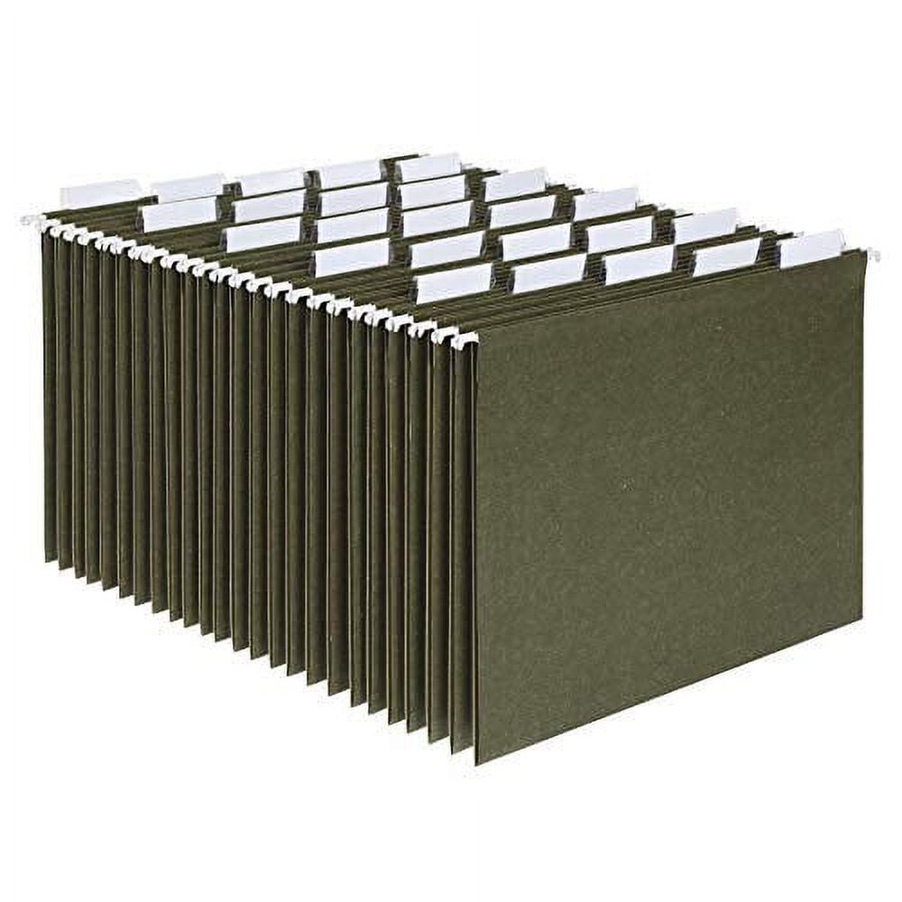 Pendaflex Green Hanging File Folders, Letter Size, 1/5-Cut Tabs, 25/Box ...
