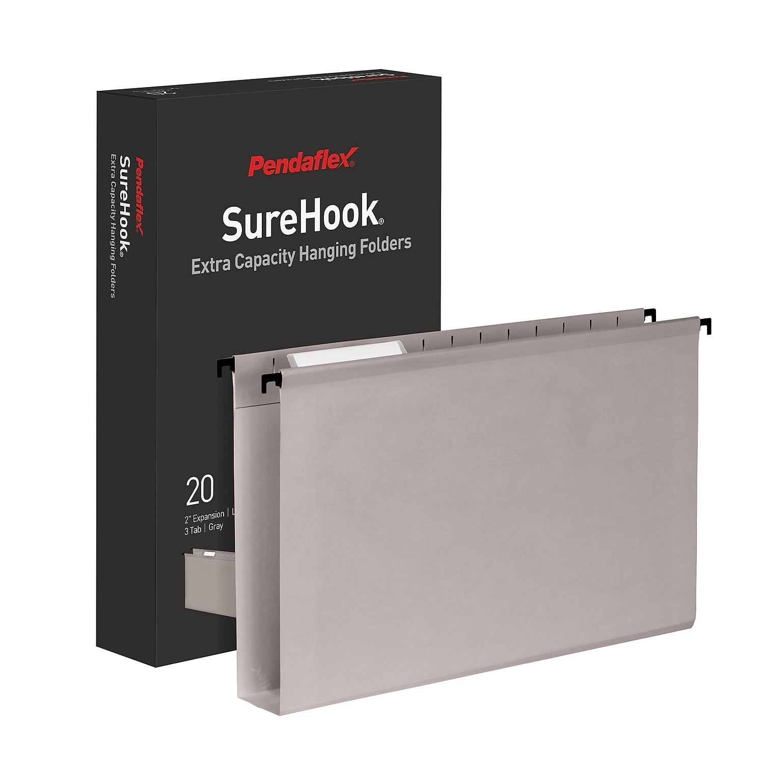 SureHook Reinforced Extra-Capacity Hanging Box File, Legal Size, 1/3 ...