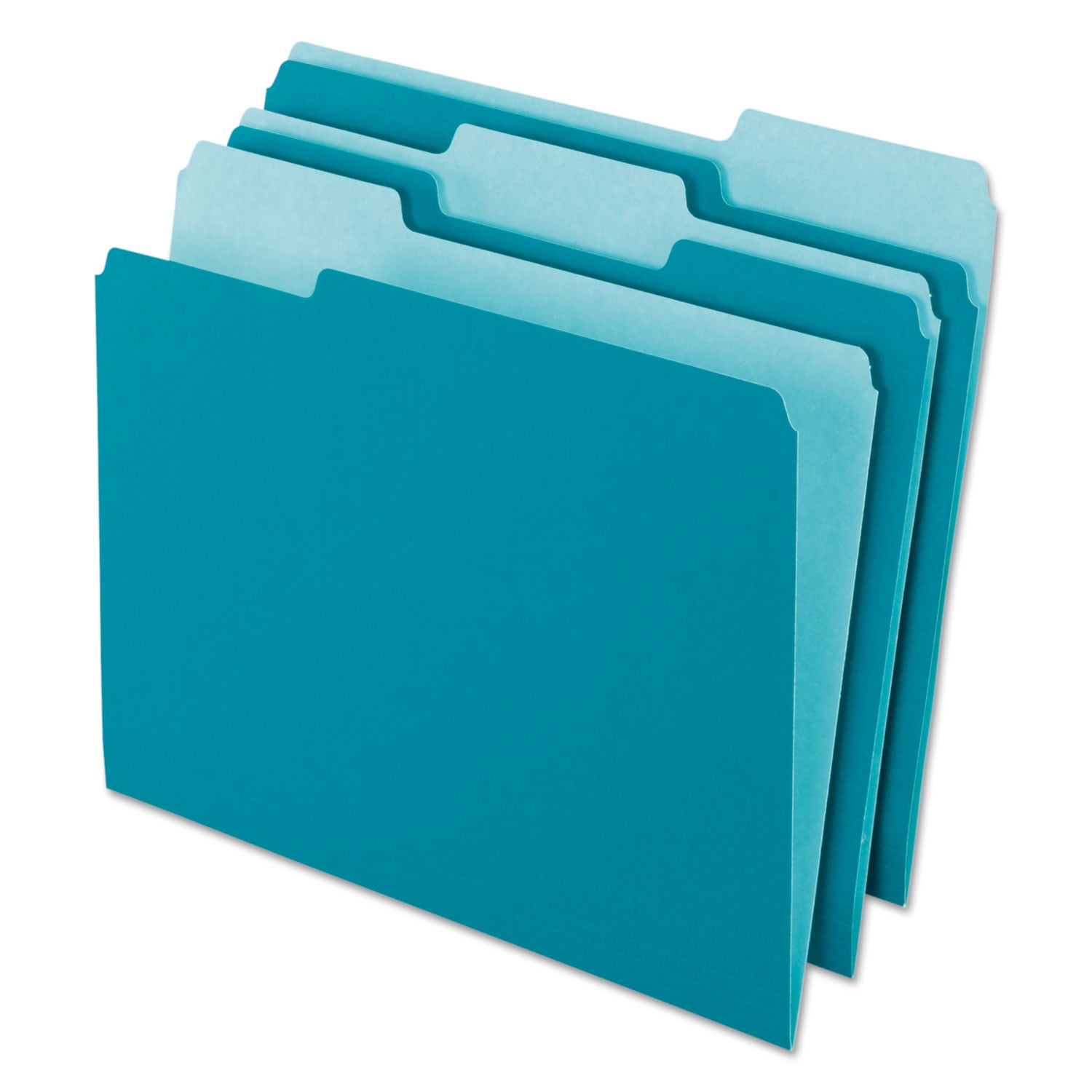 Pendaflex Interior File Folders, 1/3-Cut Tabs, Letter Size, Teal, 100 ...