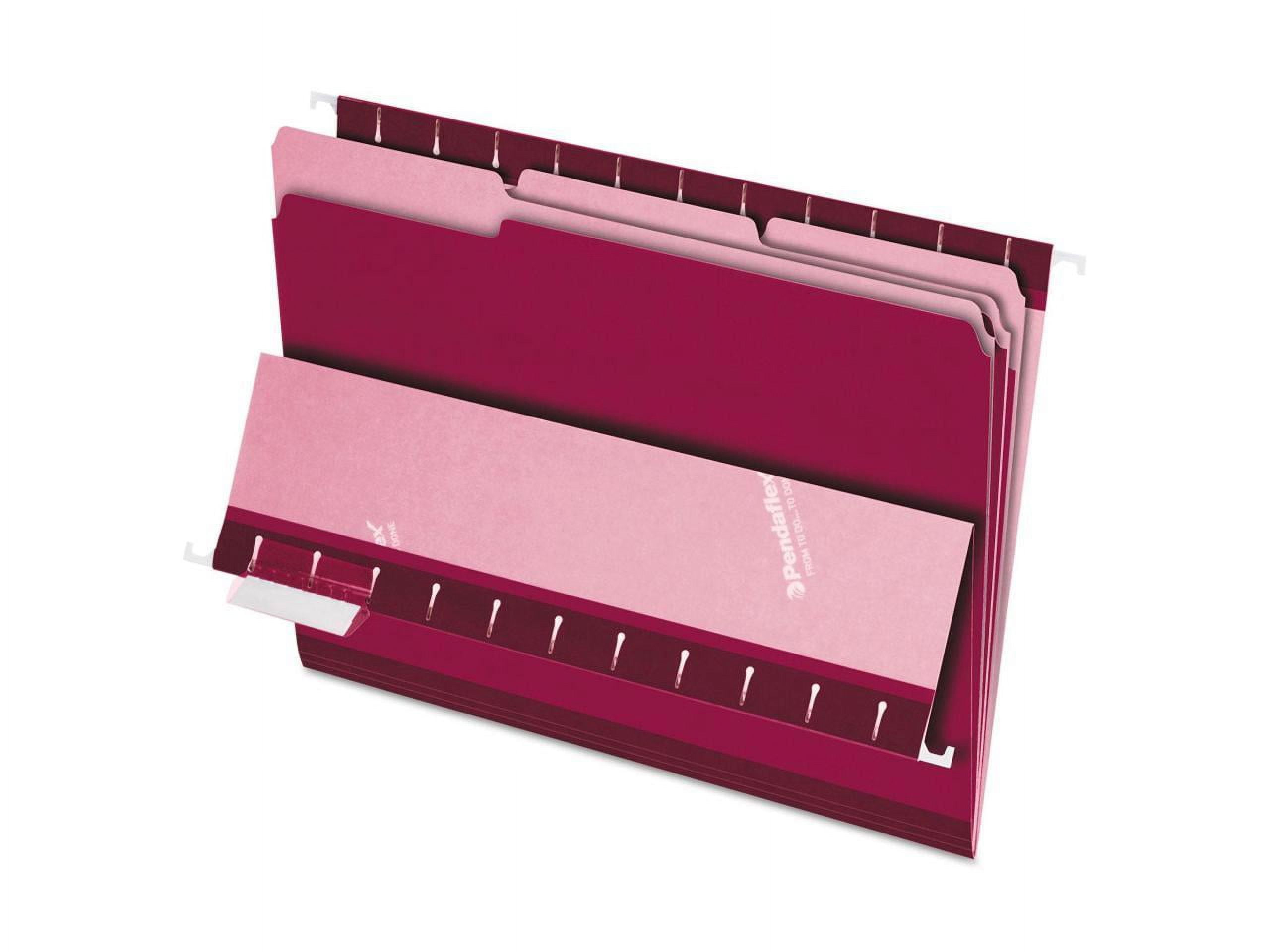 Pendaflex Interior File Folders 1/3 Cut Top Tab Letter Burgundy 100/Box ...