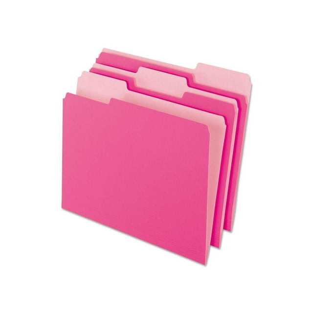 Esselte Pendaflex Pink Interior File Folders, 1/3 Cut Top Tab, Letter ...