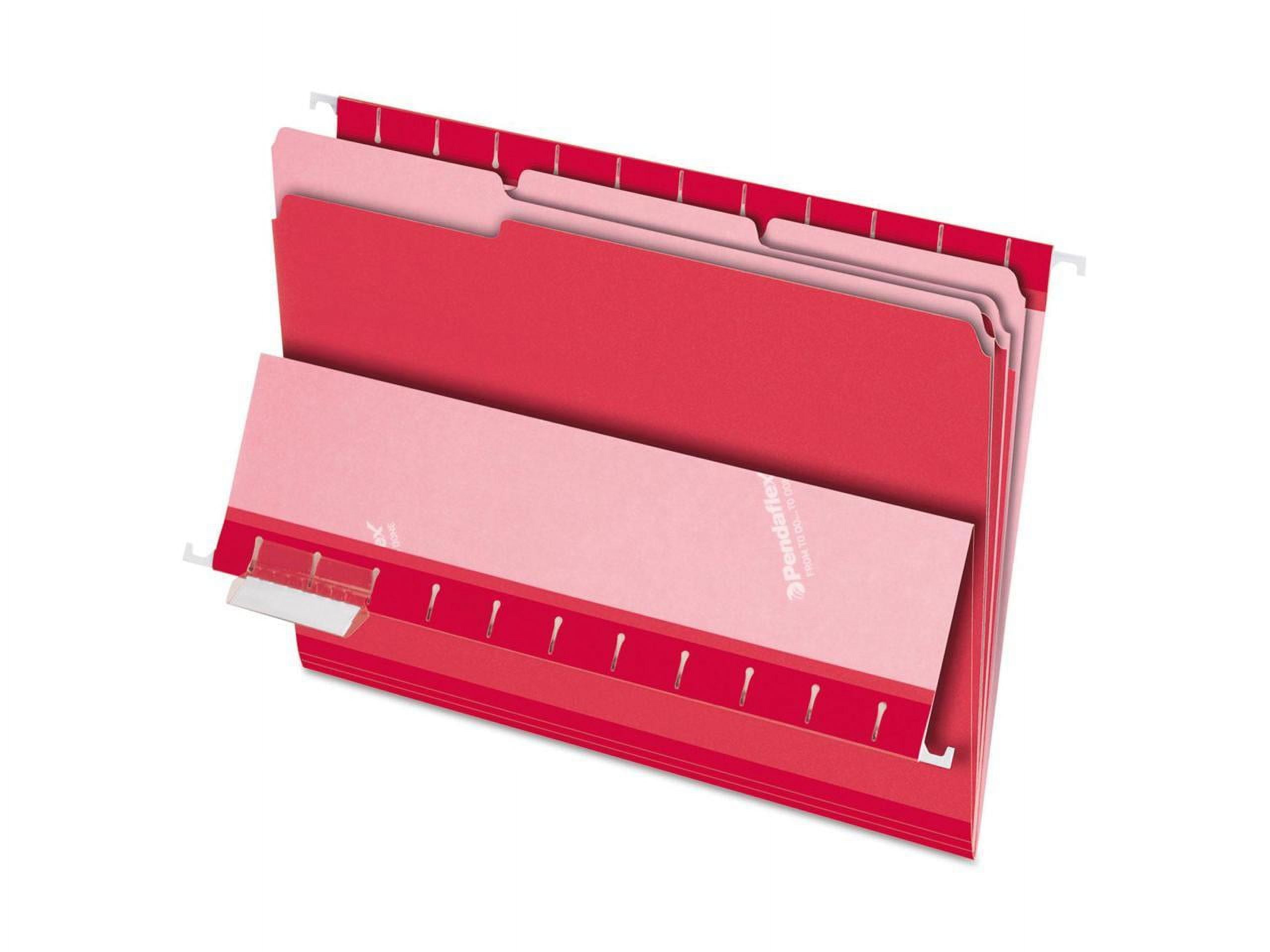 Pendaflex Interior File Folders 1/3 Cut Top Tab Letter Red 100/Box ...