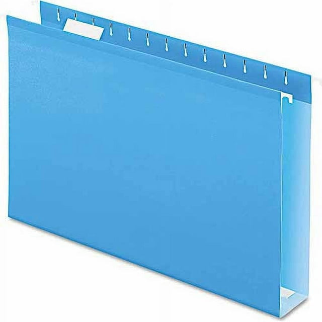 Pendaflex Reinforced 2" Extra Capacity Hanging Folders, Blue, 25ct ...