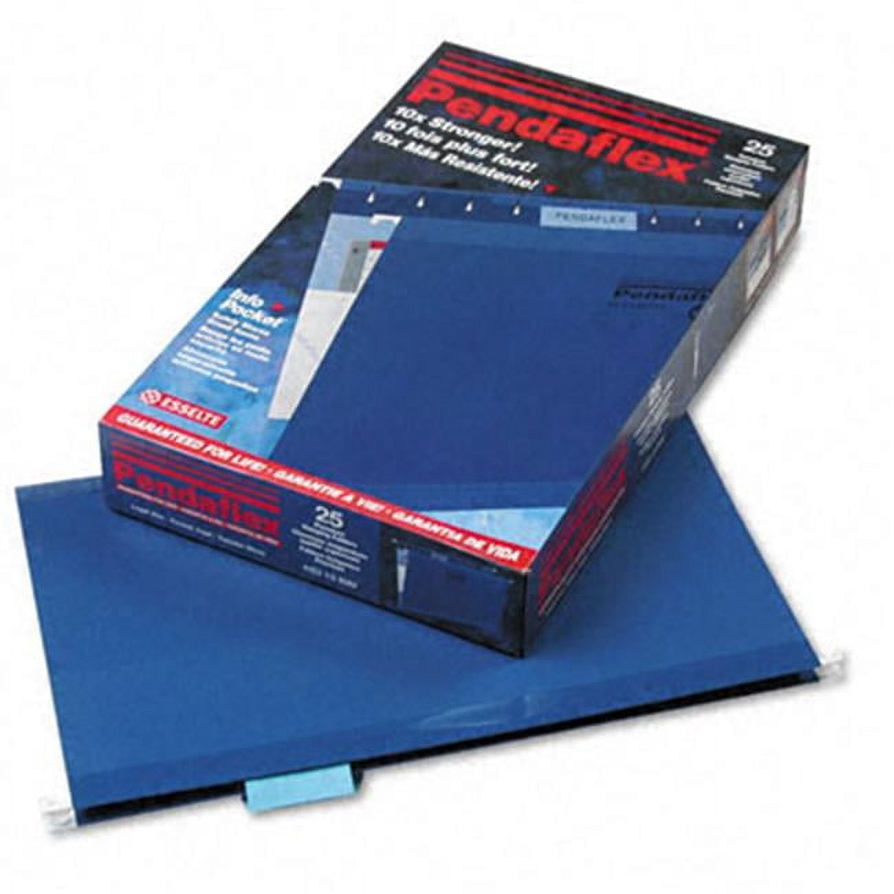 Pendaflex Reinforced Hanging File Folders- Kraft- Legal- Navy- 25/Box ...