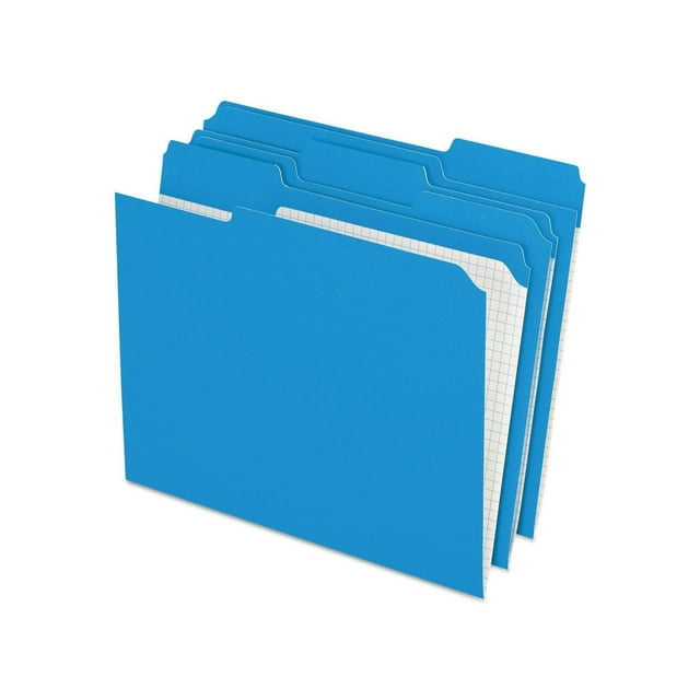 Pendaflex Reinforced Top Tab File Folders 1/3 Cut Letter Blue 100/Box ...
