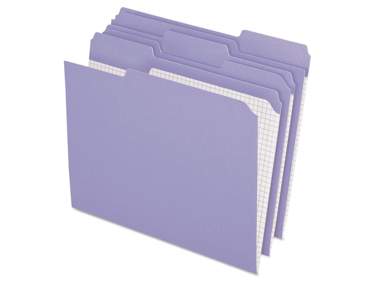 Pendaflex Reinforced Top Tab File Folders 1/3 Cut Letter Lavender 100 ...