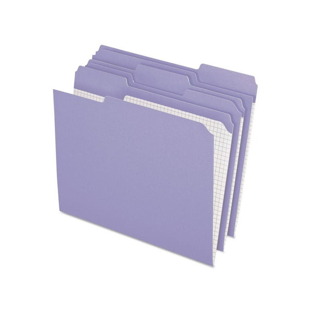 Pendaflex Reinforced Top Tab File Folders 1/3 Cut Letter Lavender 100 ...