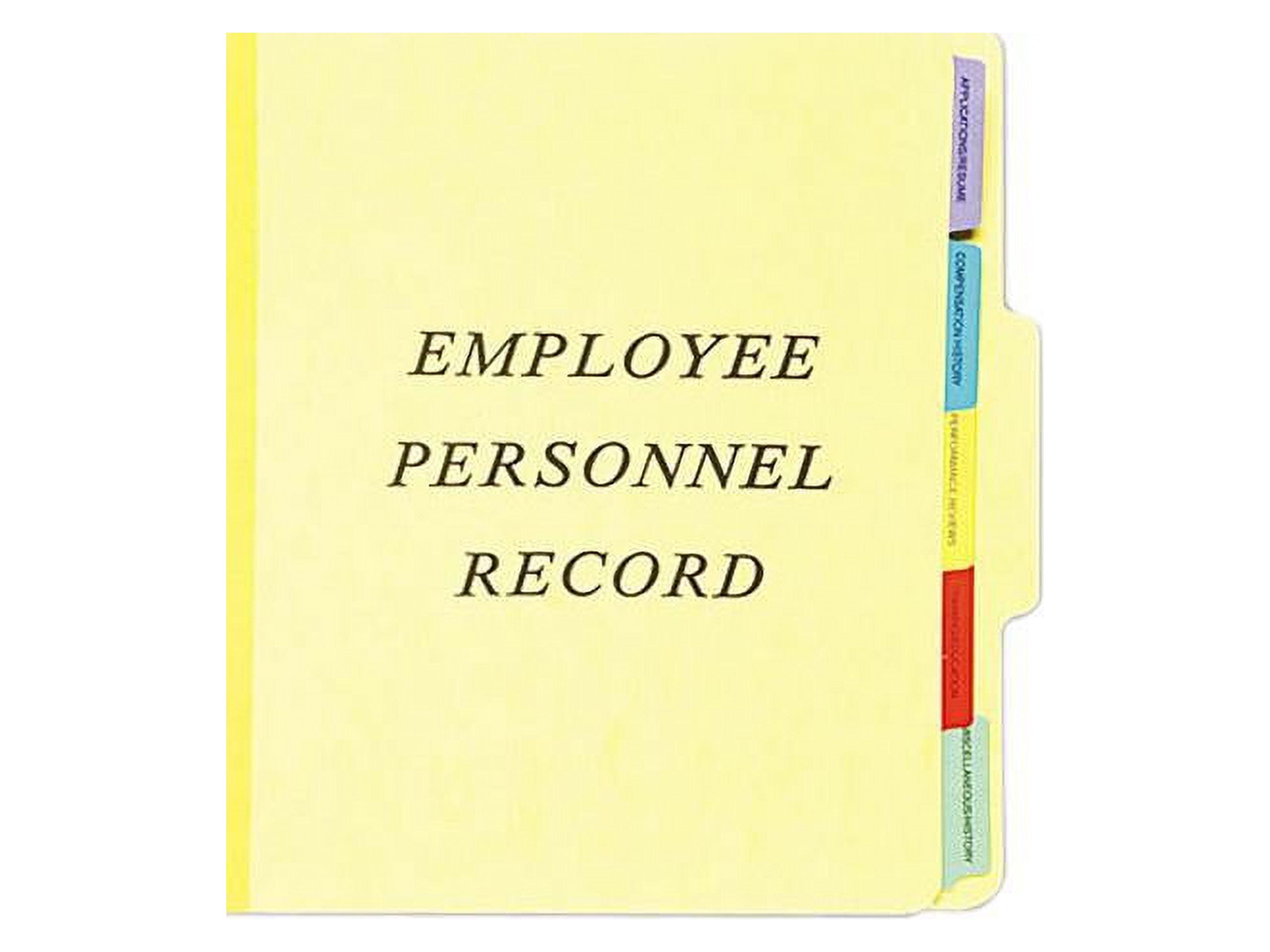 Pendaflex SER-1-YEL Vertical Personnel Folders, 1/3 Cut Top Tab, Letter ...