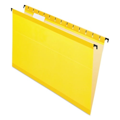 Pendaflex SureHook Hanging Folders, Legal Size, 1/5-Cut Tabs, Yellow ...