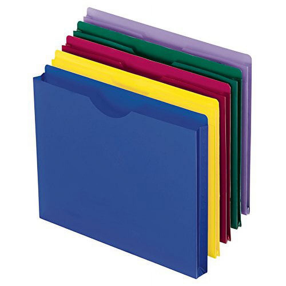 Pendaflex Translucent Poly File Jackets, Letter Size, Assorted Colors ...