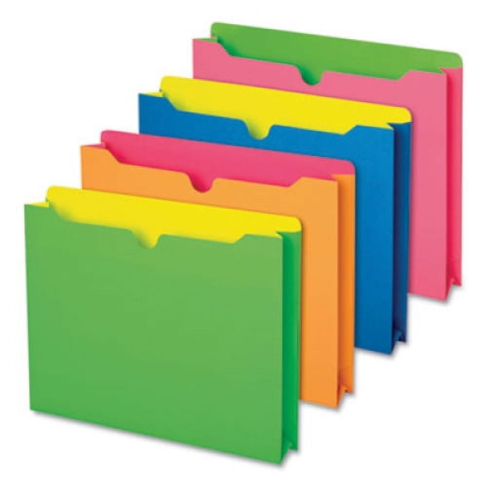 Pendaflex Twisted Glow Paper File Jacket, 2" Expansion, Straight Top ...