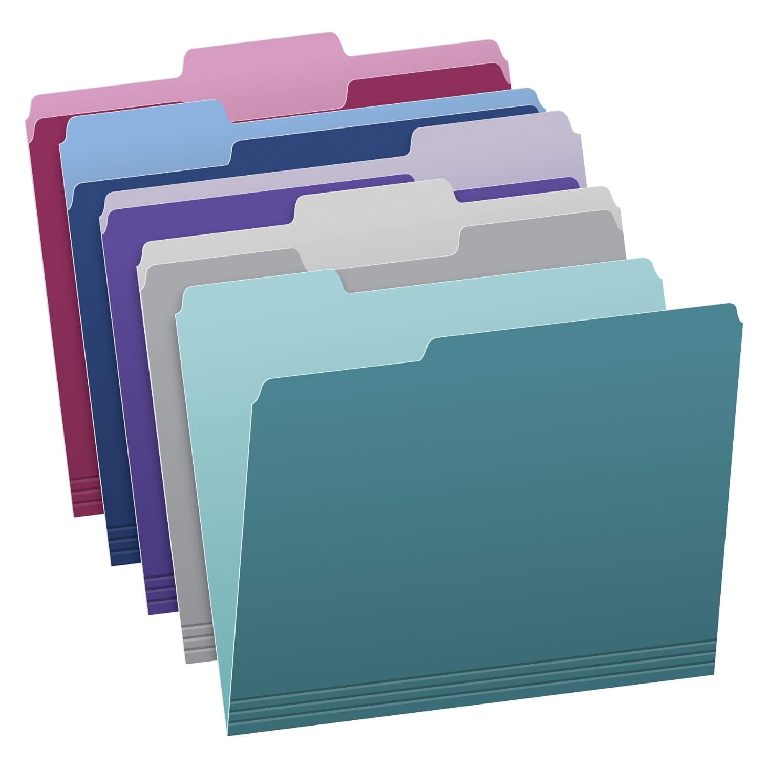 Pendaflex Two Tone Color File Folders, Letter Size, Assorted Colors ...