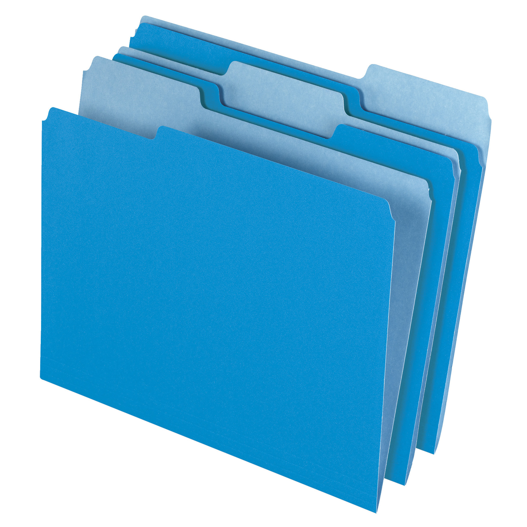 Pendaflex Two-Tone File Folder, Letter Size, 1/3 Cut Tabs, Blue, Pack ...