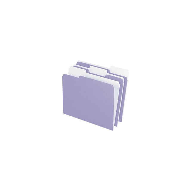 Pendaflex Two-Tone File Folder, Letter Size, 1/3 Cut Tabs, Lavender ...