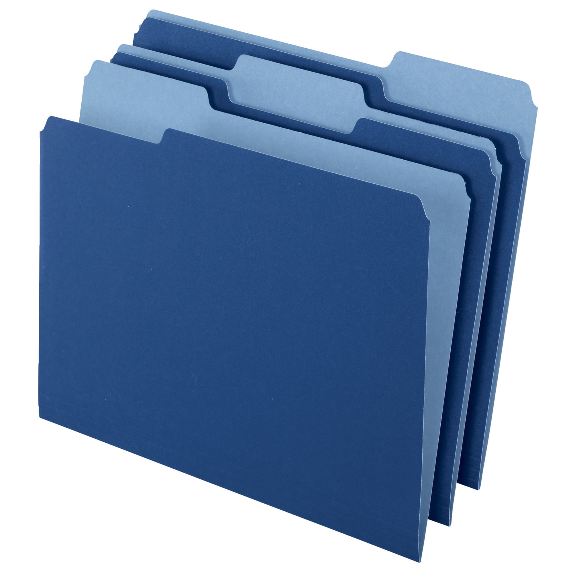 Pendaflex Two-Tone File Folder, Letter Size, 1/3 Cut Tabs, Navy, Pack ...