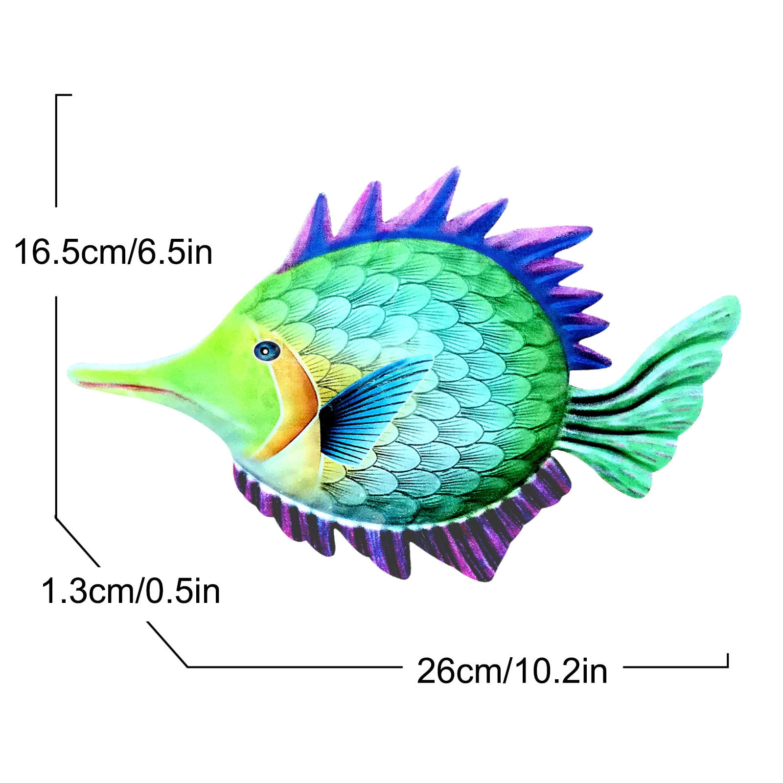 Pendant Clearance! Metal Fish Wall Hanging Art Sculpture Garden Room ...