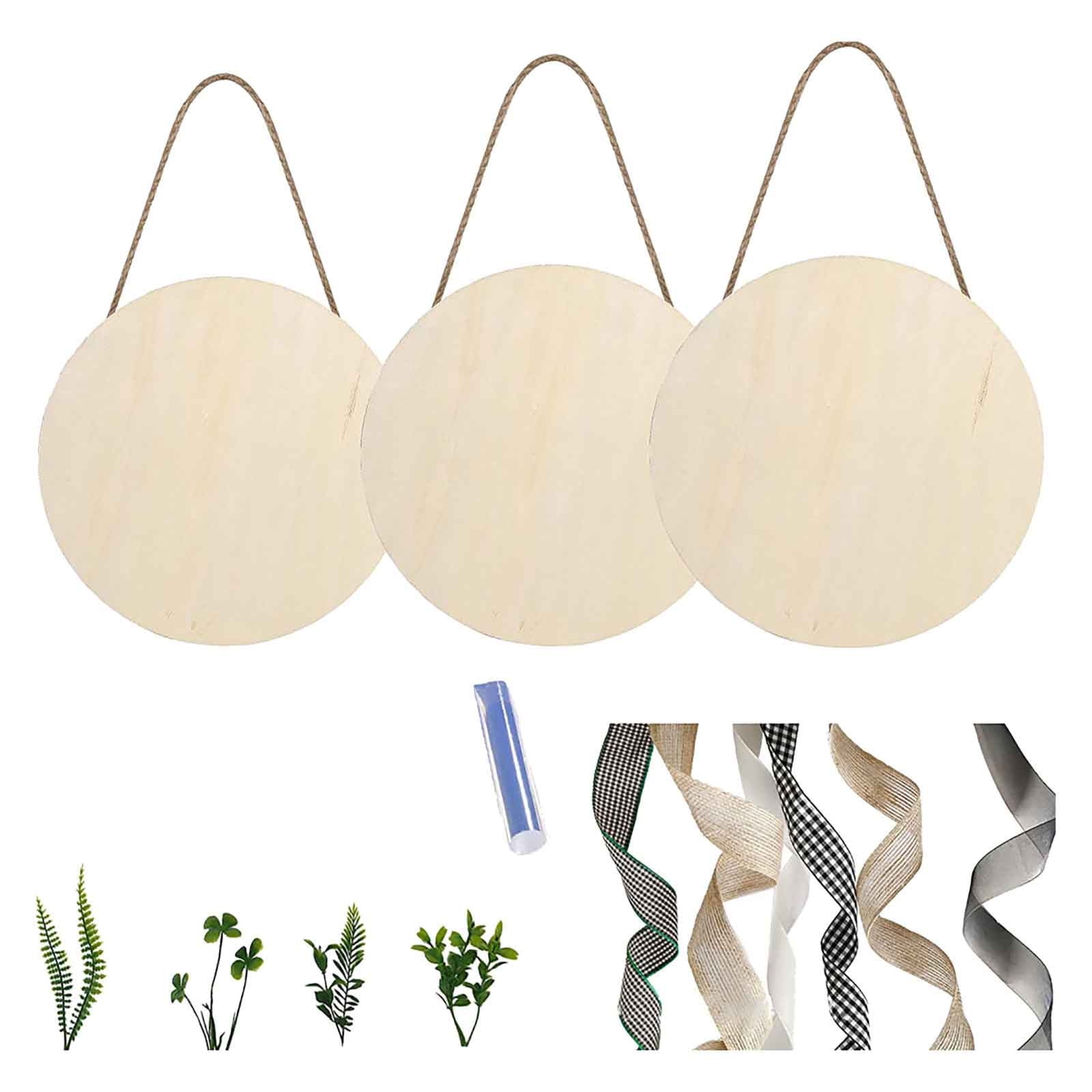 Pendant Clearance! Wooden Circle Sign Blank Welcome Sign Door Decor ...