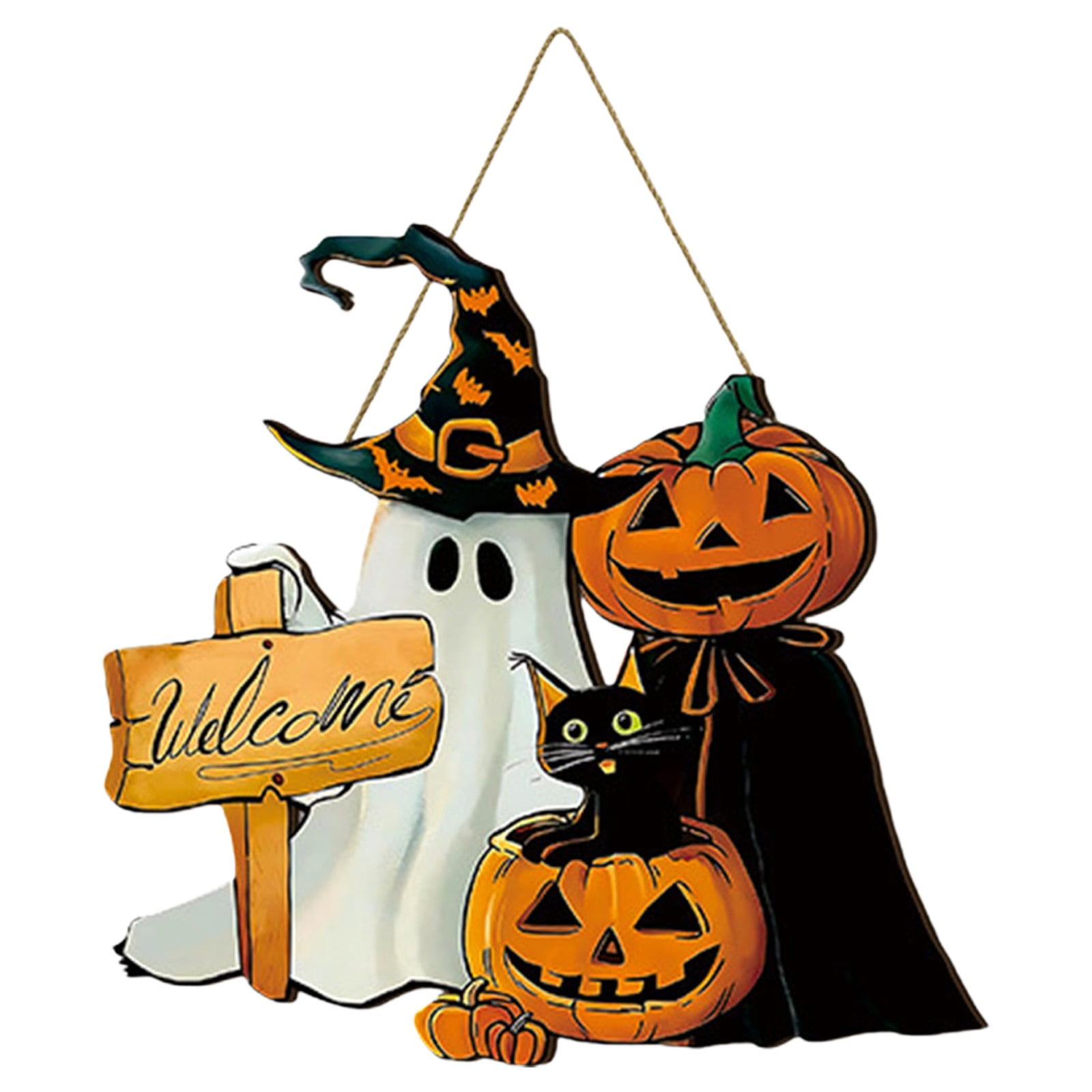 Pendant - The Halloween Welcome Door Sign Is a Halloween Wreath for The ...