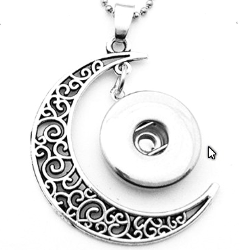 Pendant Interchangeable DIY Ginger Snaps Moon Filigree fit for 18mm ...