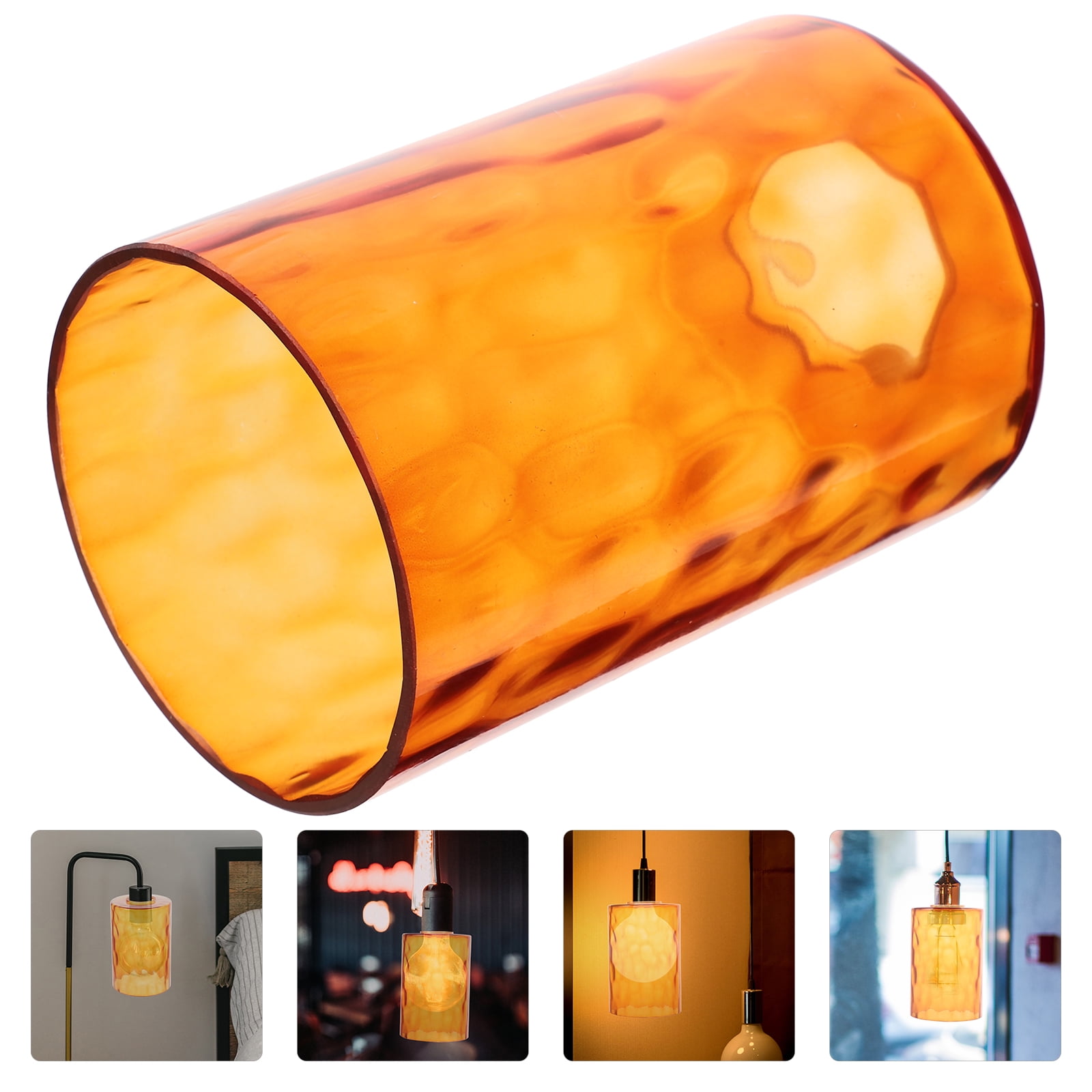 Pendant Lamp Shade Glass Pendant Fixture Shade Hanging Cylinder Light ...