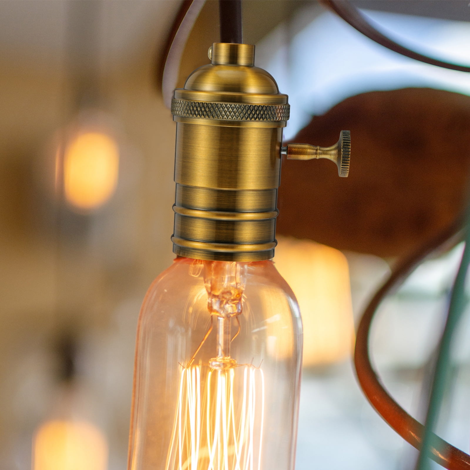 Pendant Light Socket, E27 Base Standard Screw- in Heat Fire Resistant ...