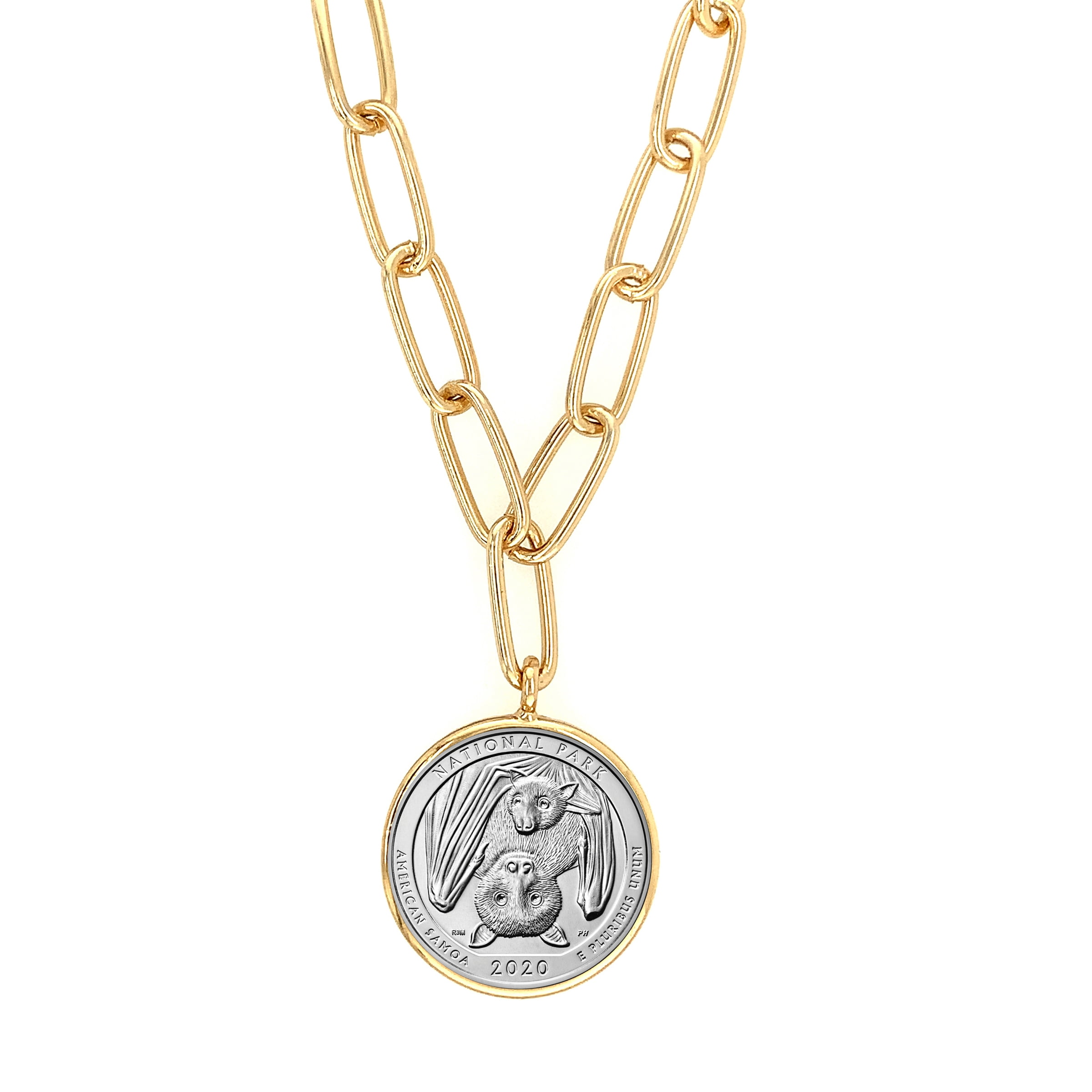 Pendant National Park Quarter-United States Coin Necklace- 18 Inch ...