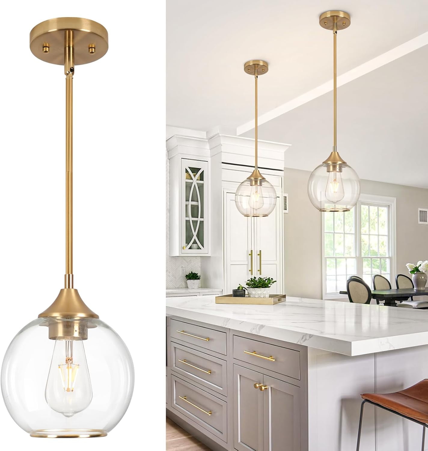 Pendant XIULINs Kitchen Island,Farmhouse Gold Pendant XIULIN with ...