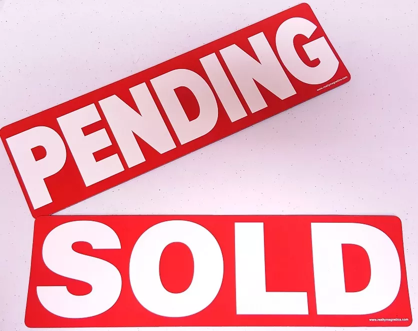 Pending And Sold Magnetic Real Estate Signs Riders For Yard Sign ...