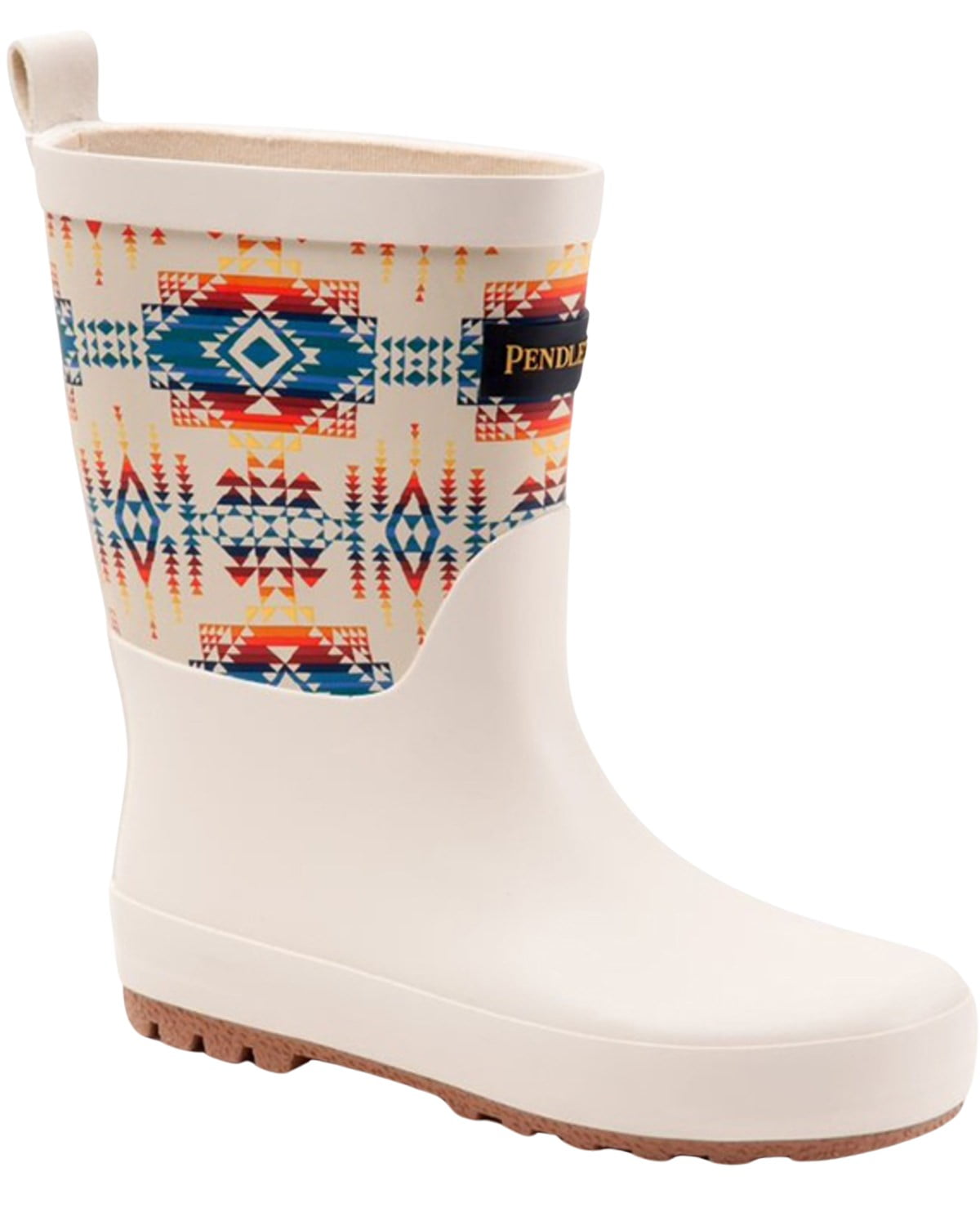 Pendleton Girls' Pilot Rock Rain Boot Round Toe Cream 11 D - Walmart.com
