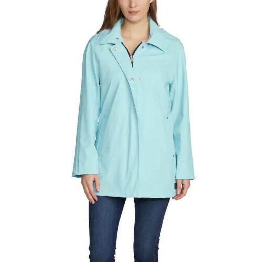 Pendleton Ladies' Jacket Rain Coat Hooded Slicker(Blue, Medium ...