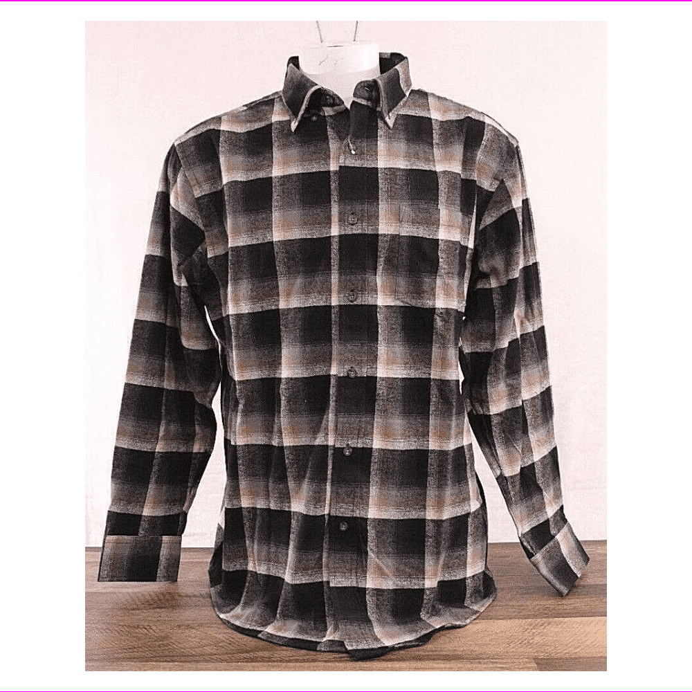 Pendleton Men's Mason Flannel Button-up Long Sleeve collar stand Shirt ...