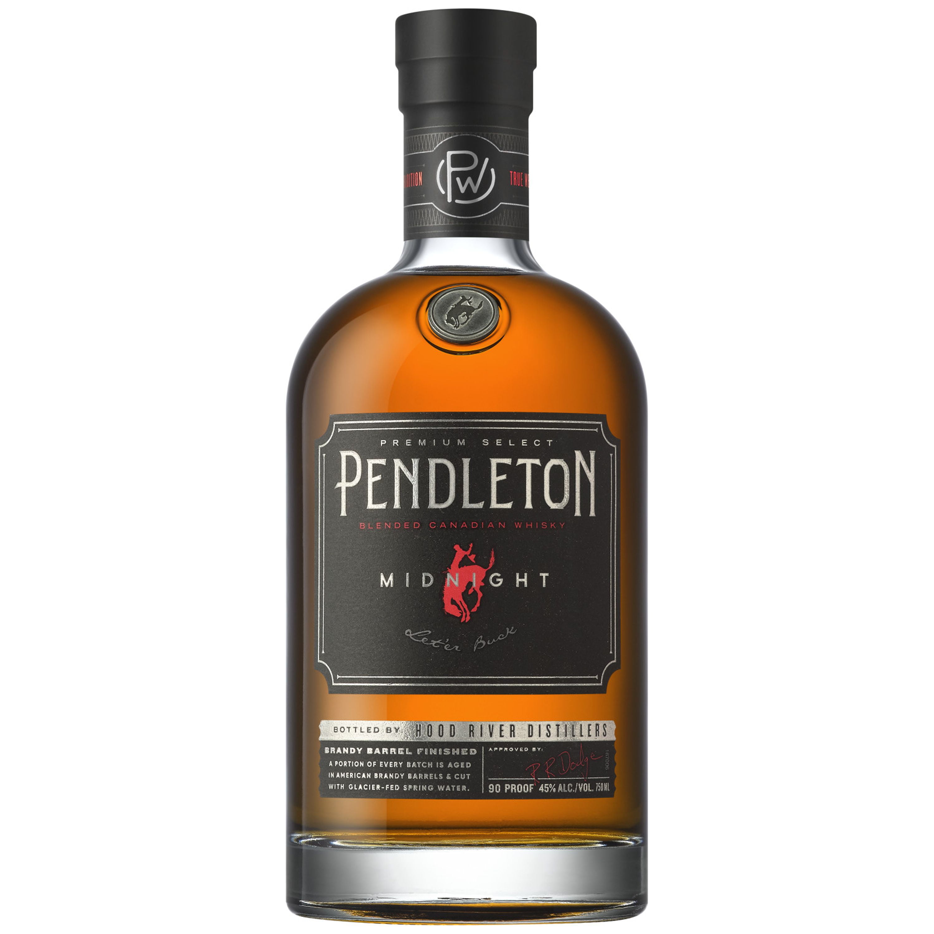 Pendleton Midnight Canadian Whiskey, 45% ABV, 90 Proof, 1 Count, 750 ml Glass Bottle - Walmart.com