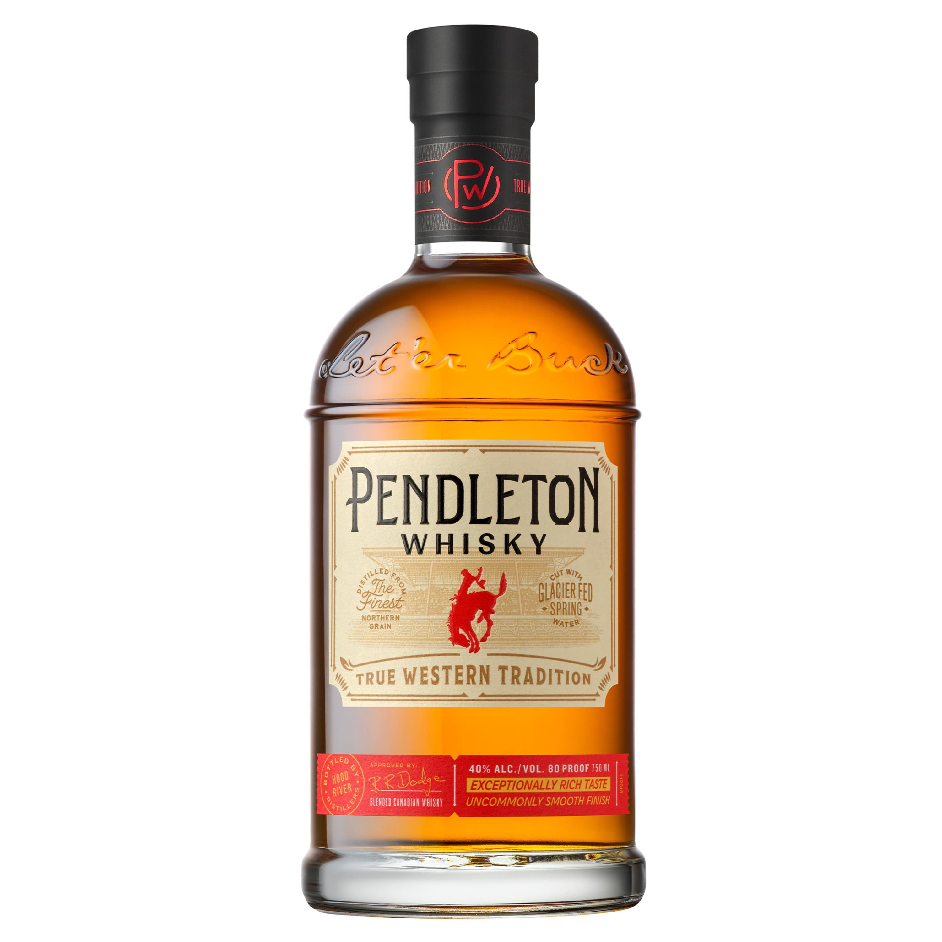 Pendleton Original Canadian Whiskey, 750ml Glass Bottle, 40% ABV ...