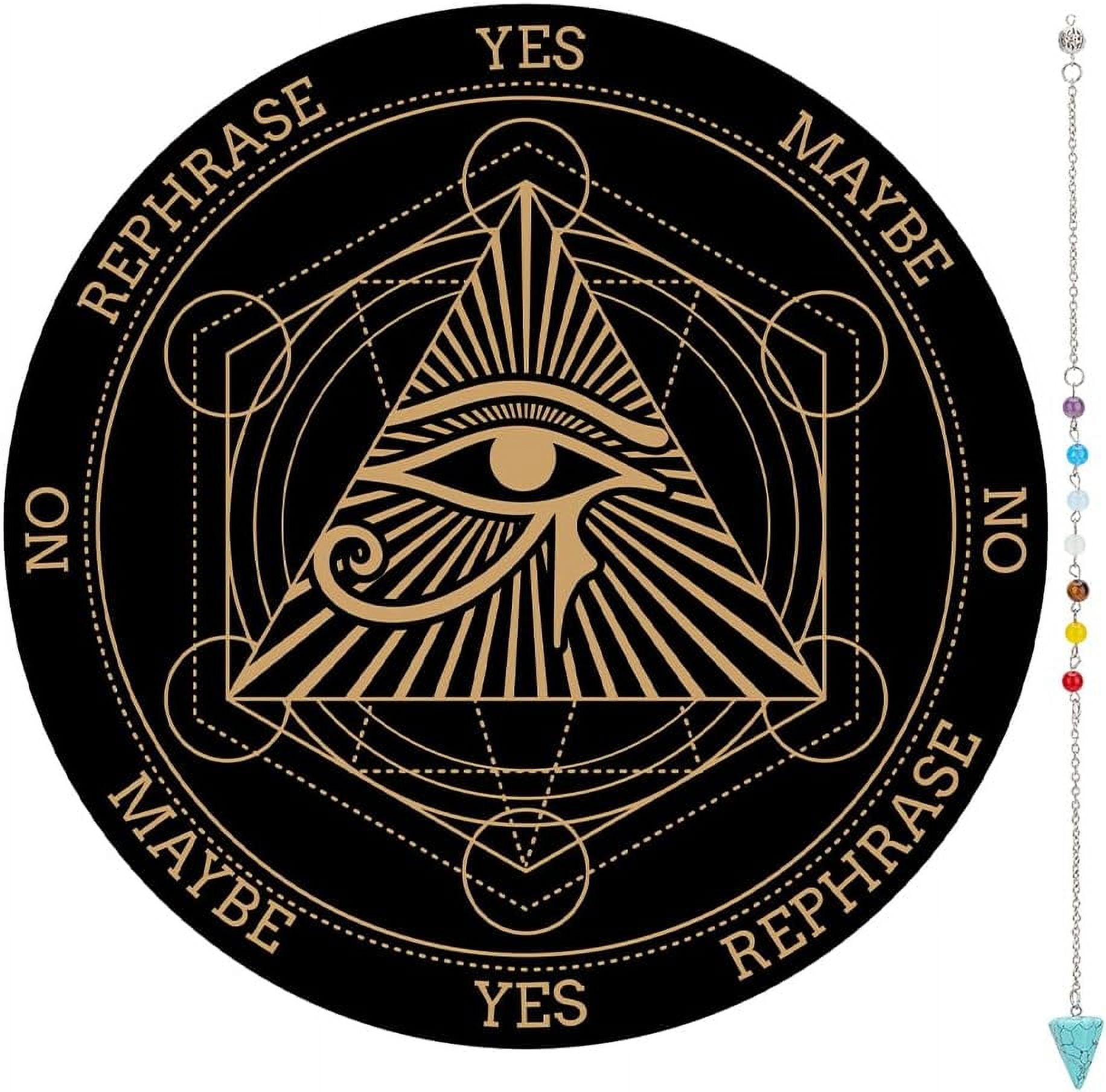 Pendulum Board Eye of Horus Wooden Dowsing Divination Board with 7 ...