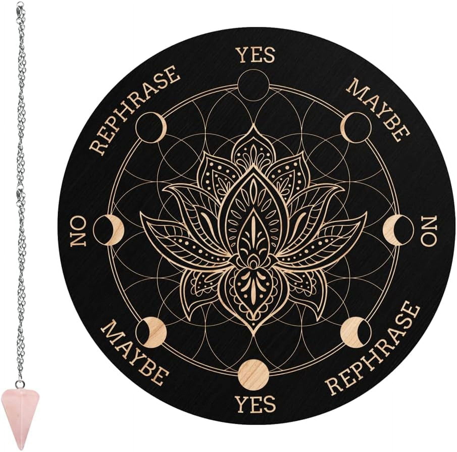 Pendulum Board Lotus Flower Dowsing Divination Metaphysical Message ...